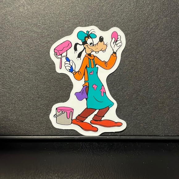 Disney | Design | Goofy Painting Sticker | Poshmark